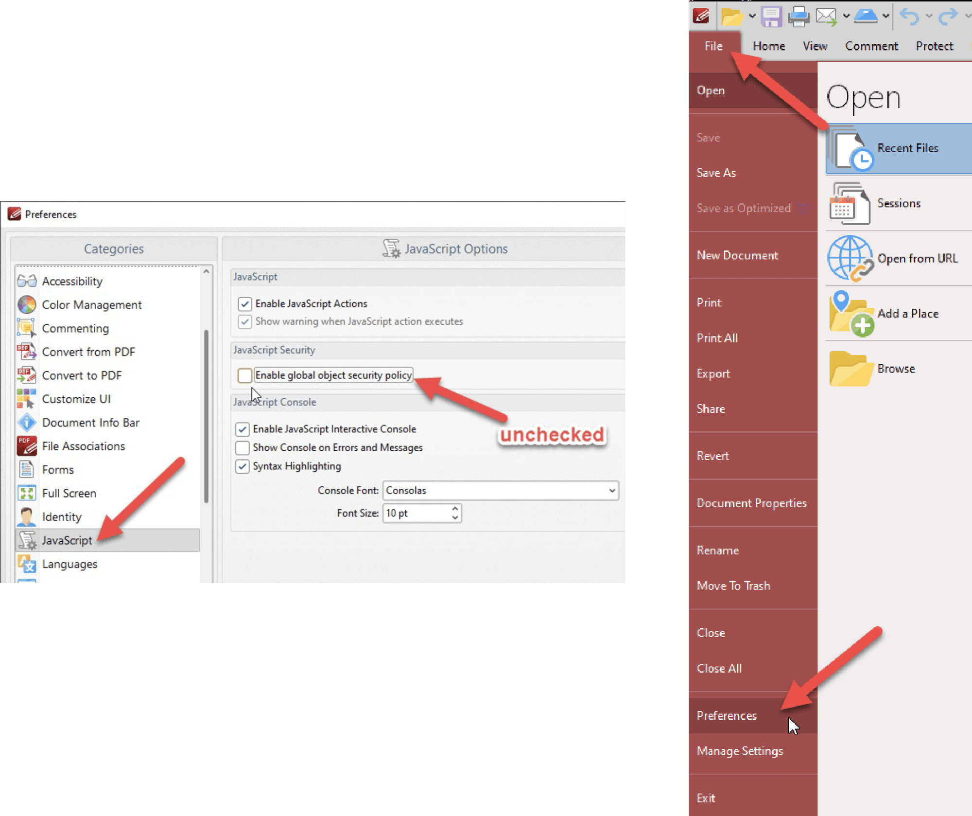 Disable GOSP in PDF-XChange | Vitrium End Users Support Guide