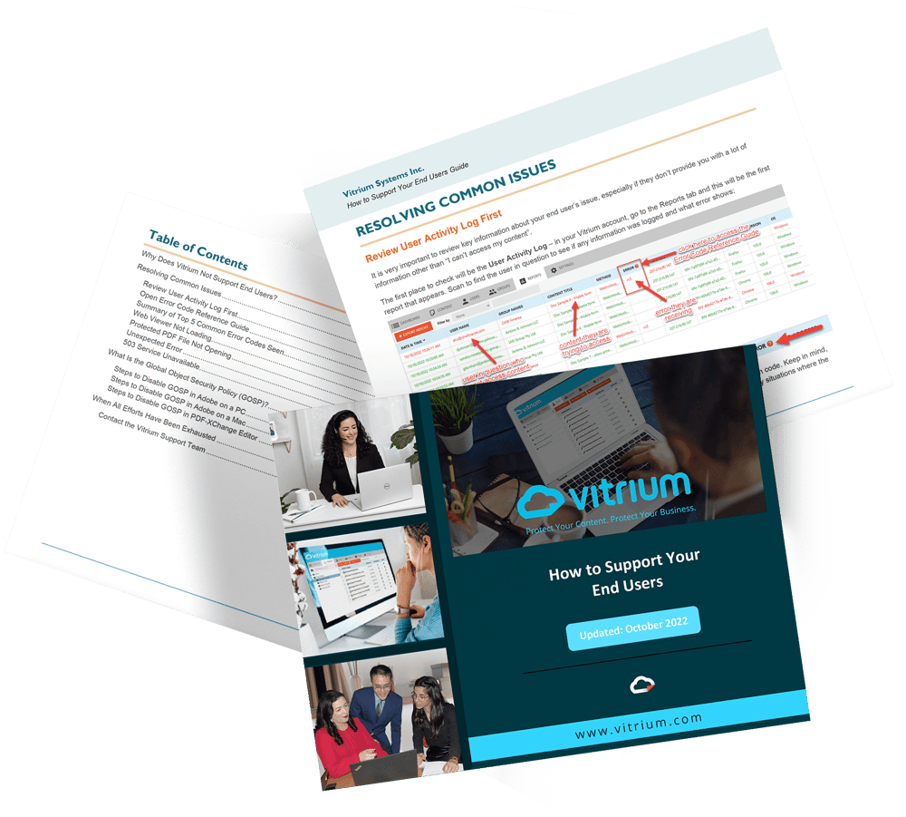How to Support Your End Users Guide | Vitrium Knowledgebase