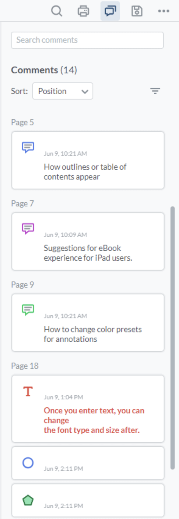 Comments and Annotations Search | Vitrium Web Viewer Guide