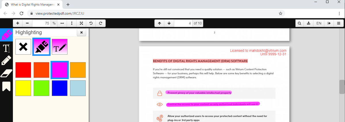 Overview of Vitrium’s Web Viewer