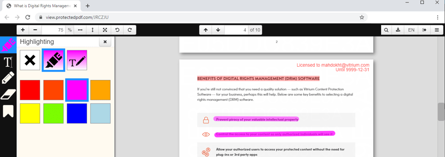 Overview of Vitrium’s Web Viewer